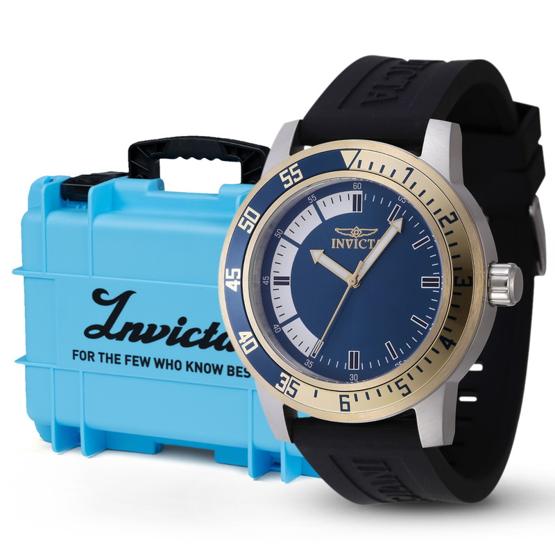 【楽天市場】Invictaインビクタ Specialty White Blue メンズ腕時計 Bundle 45mm Black 8Slot ...