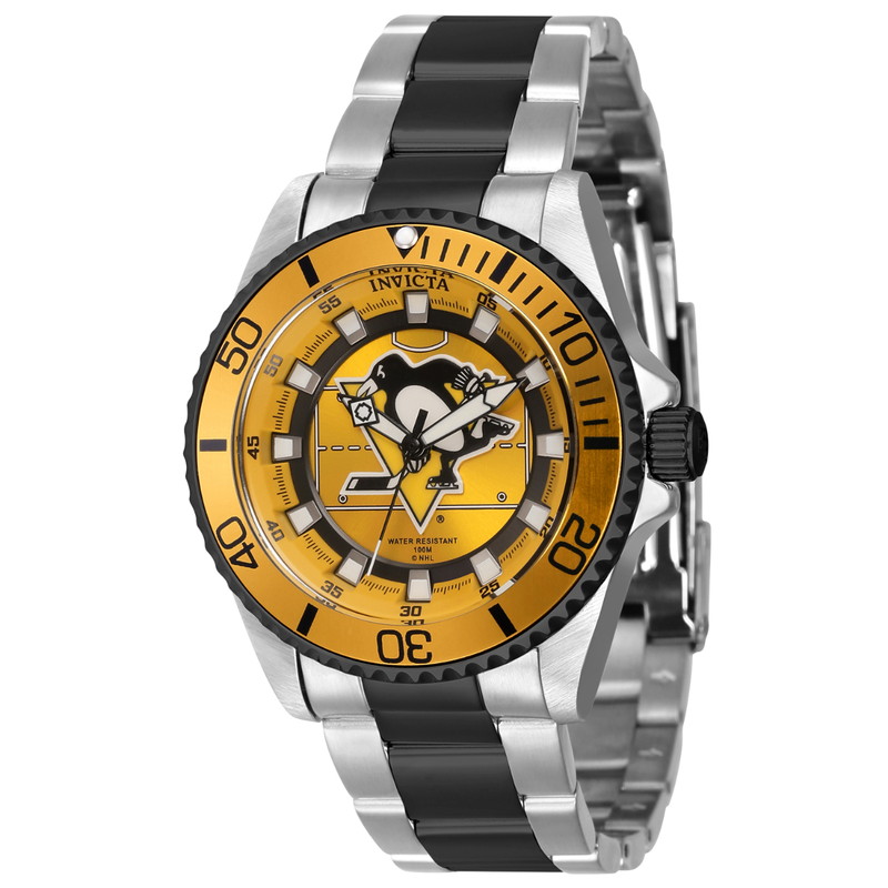 【楽天市場】Invictaインビクタ NHL Pittsburgh Penguins Unisex Watch 38mm Steel ...