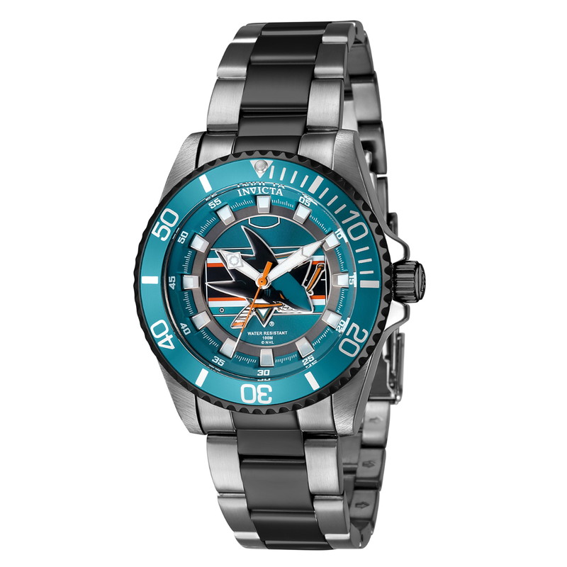 【楽天市場】Invictaインビクタ NHL San Jose Sharks Unisex Watch 38mm Steel Black ...