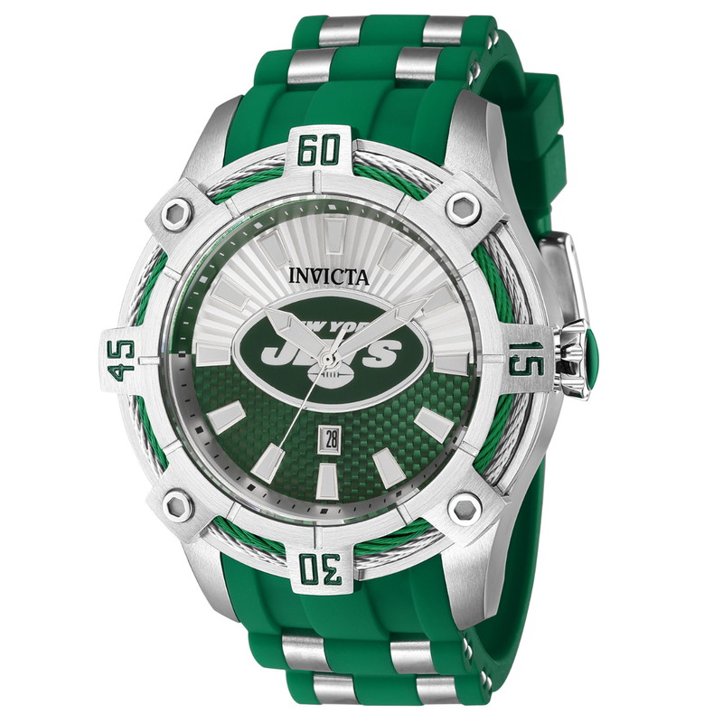 【楽天市場】Invictaインビクタ NFL New York Jets メンズ腕時計 52mm Steel Green (ZG43325 ...
