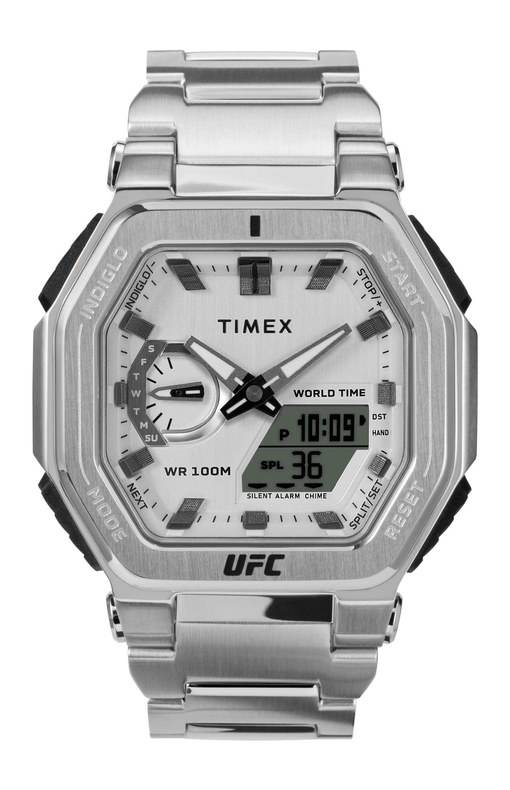 【楽天市場】Tmexタイメックス UFC メンズ男性 コロッサス 45mm 腕時計ルバートーン ブレスレット シルバートーン ダイアル ...
