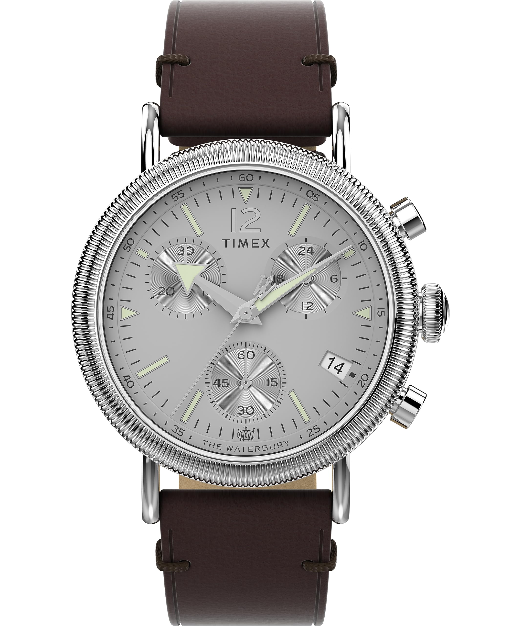 【楽天市場】Tmexタイメックスメンズ男性ウォーターベリートラディショナル40ミリメートル時計 - ブラウンストラップシルバートーンダイヤル ...