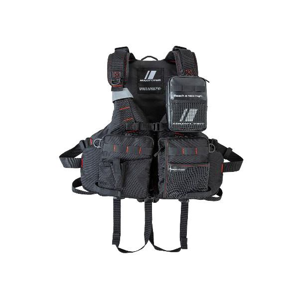 【楽天市場】【送料無料】 メジャークラフト おかっぱりゲームベスト ショアジギング＆エギングモデル MCGB-MULTI/BK：釣具のバス ...