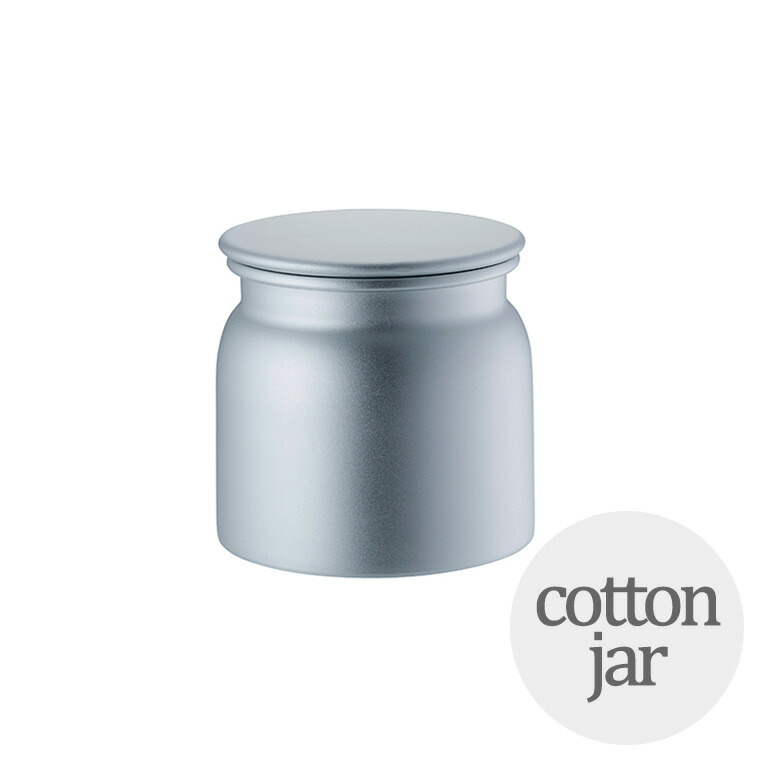 【楽天市場】「SALUS」アルミコットンジャー（102×102×99mm）【おしゃれ オシャレ お洒落 SALUS 佐藤金属興業 洗面所 ...