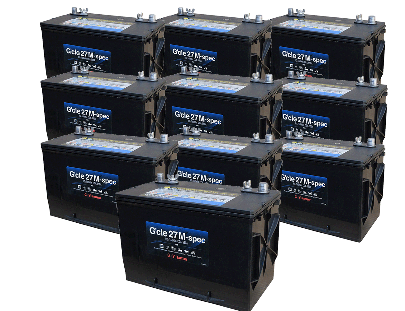 【楽天市場】G&Yu[ジーアンドユー] 新ディープサイクルバッテリー G'cle27M-spec《お得な10個セット》（ACデルコ M27MF ...