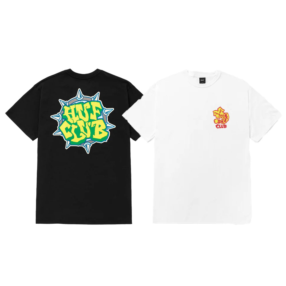 【楽天市場】【20倍ポイント】HUF ハフ HUF CLUB TEE TS02236SU24 Tシャツ 半袖 ブルドッグ ワンポイント バックプリント ブランドロゴ ストリート：BATTLE LINE