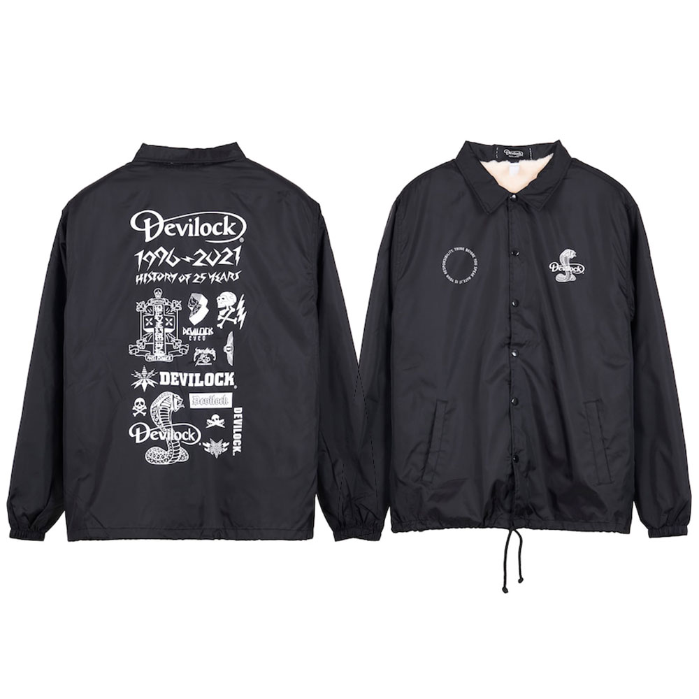 【楽天市場】Devilock デヴィロック Boa Coach Jacket DVLCKAW26 ジャケット コーチジャケット ボア メンズ ブランド ストリート ストリート系 人気 デザイン ...
