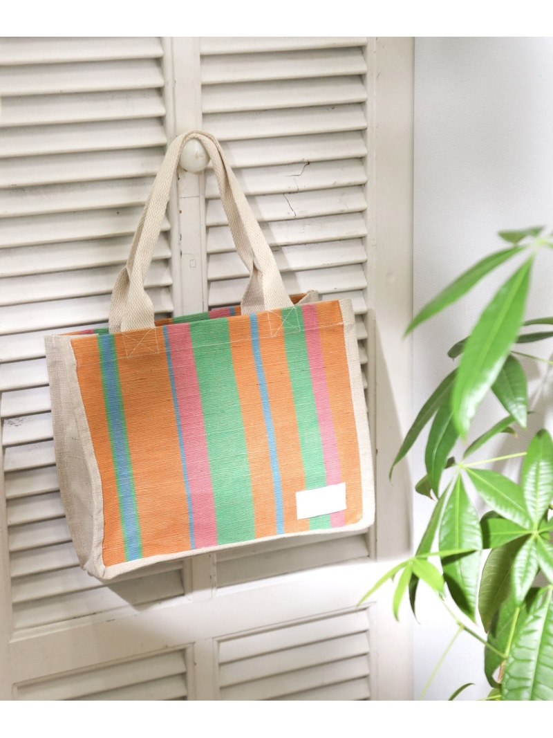 【楽天市場】【SALE／40%OFF】[A4サイズ収納可能]BFJCストライプバッグ BAYFLOW ベイフロー バッグ トートバッグ ...