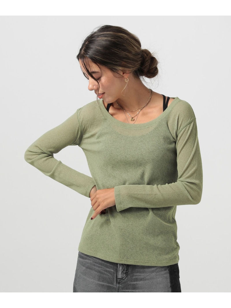 【楽天市場】【SALE／50%OFF】2WAYシアーロンT BAYFLOW ベイフロー トップス カットソー・Tシャツ カーキ ホワイト ブラック【RBA_E】[Rakuten Fashion ...