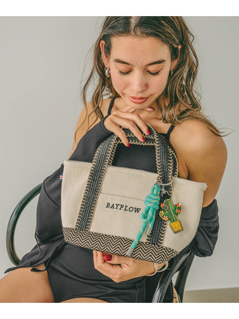 【楽天市場】【SALE／24%OFF】[500mlのボトルや長財布も入る]25SヘリンボンロゴトートS BAYFLOW ベイフロー バッグ トートバッグ ベージュ【RBA_E】[Rakuten ...