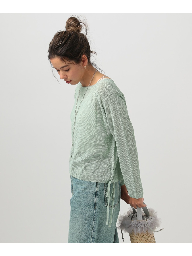 【楽天市場】【SALE／40%OFF】サイドレースアップニットプルオーバー BAYFLOW ベイフロー トップス ニット グレー グリーン【RBA_E】[Rakuten Fashion ...