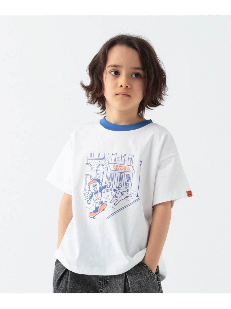 【楽天市場】【UNIVERSAL OVERALL】別注ウィンディJrスケボーTシャツ(KIDS) BAYFLOW ベイフロー トップス カットソー・Tシャツ ホワイト グレー ブルー ...