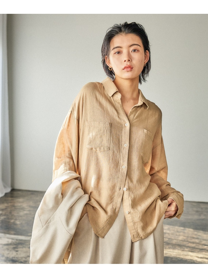 【楽天市場】【SALE／50%OFF】[簡単ブラウジング仕様]リネンシャツ BAYFLOW ベイフロー トップス シャツ・ブラウス イエロー ホワイト ピンク ベージュ ネイビー【RBA_E ...