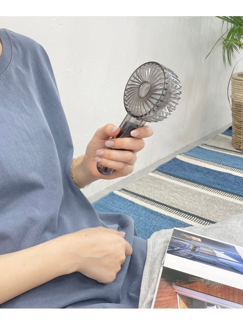 【楽天市場】【SALE／30%OFF】[お祭りに映える7色LEDライト付き]クリアハンディファン BAYFLOW ベイフロー インテリア・生活雑貨 その他のインテリア・生活雑貨 ホワイト ...