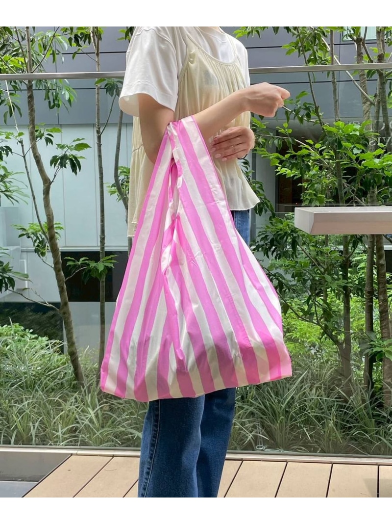 【楽天市場】【BAGGU(バグゥ)】STANDARD25ストライプ BAYFLOW ベイフロー バッグ エコバッグ・サブバッグ ピンク ブルー[Rakuten Fashion]：BAYFLOW