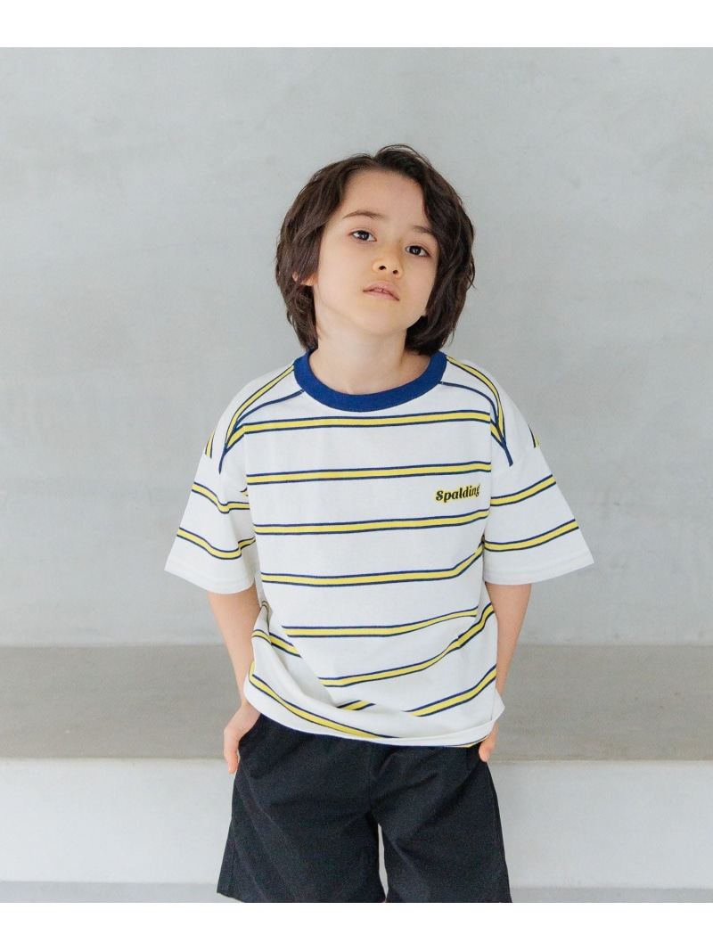【楽天市場】【SPALDING(スポルディング)】別注ボーダーTシャツ(KIDS) BAYFLOW ベイフロー トップス カットソー・Tシャツ ホワイト ブルー[Rakuten Fashion ...