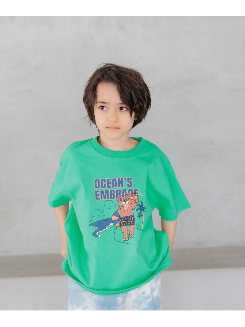 【楽天市場】[ゆったりサイズ♪]アニマルアソートT(KIDS) BAYFLOW ベイフロー トップス カットソー・Tシャツ グレー グリーン オレンジ[Rakuten Fashion]：BAYFLOW