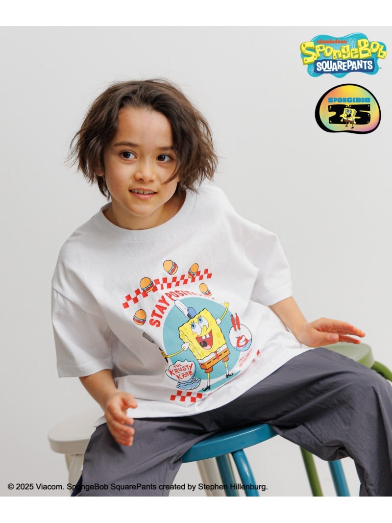 【楽天市場】【SpongeBob(スポンジ・ボブ)×BAYFLOW】プリント半袖Tシャツ(KIDS) BAYFLOW ベイフロー トップス カットソー・Tシャツ ブルー グレー ホワイト ...