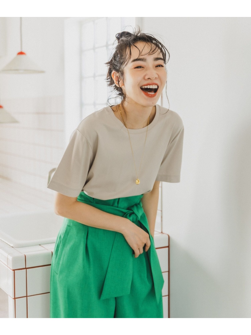 【楽天市場】【SALE／40%OFF】(W)シルケットCネックT BAYFLOW ベイフロー トップス カットソー・Tシャツ カーキグリーン ホワイト ピンク イエロー ベージュ ブラック ...