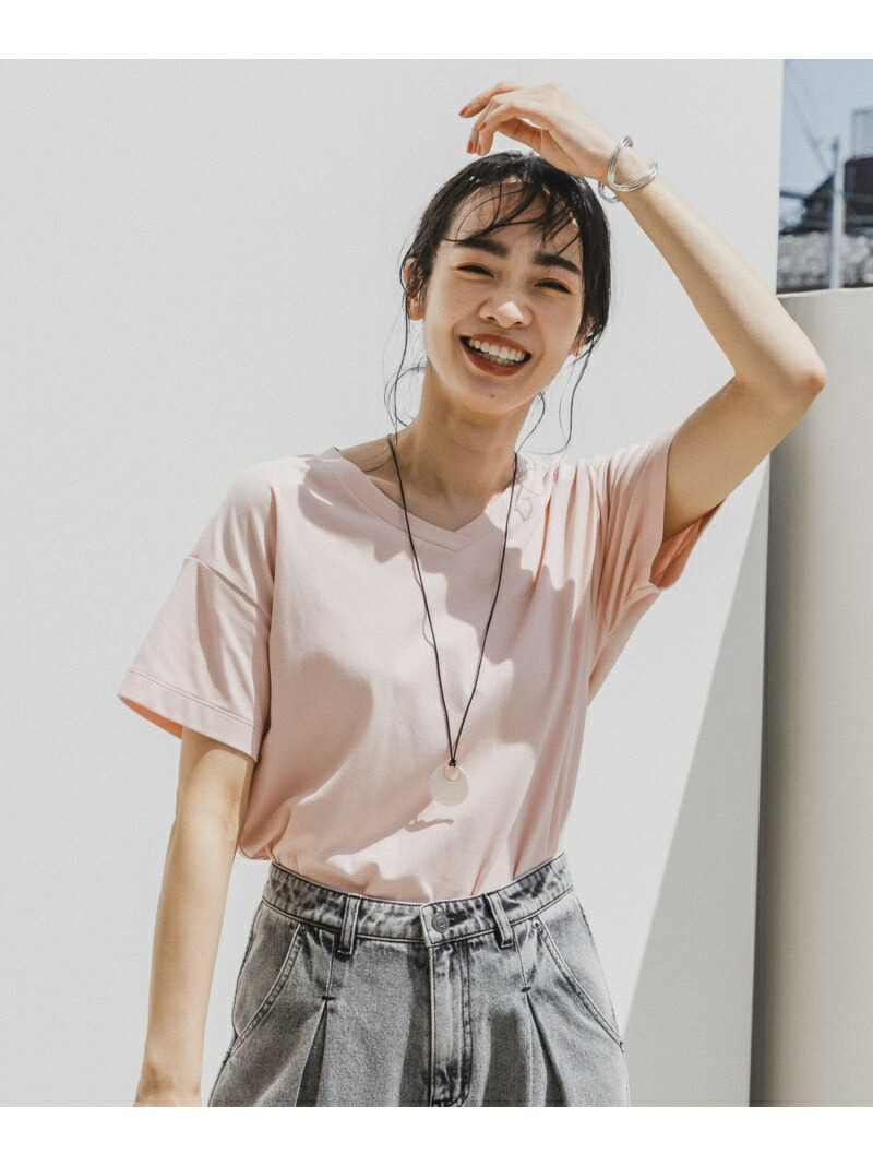 【楽天市場】【SALE／50%OFF】(W)シルケットVネックT BAYFLOW ベイフロー トップス カットソー・Tシャツ ピンク ホワイト イエロー ベージュ カーキグリーン ブラック ...