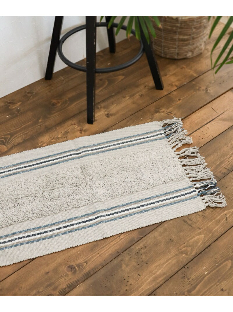 【楽天市場】【SALE／50%OFF】(U)BFラインタフト40*60 BAYFLOW ベイフロー インテリア・生活雑貨 カーペット・ラグ・マット ブラウン グレー【RBA_E ...