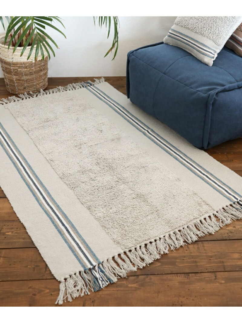 【楽天市場】【SALE／50%OFF】(U)BFラインタフト90*130 BAYFLOW ベイフロー インテリア・生活雑貨 カーペット・ラグ・マット グレー ブラウン【RBA_E】【送料無料 ...