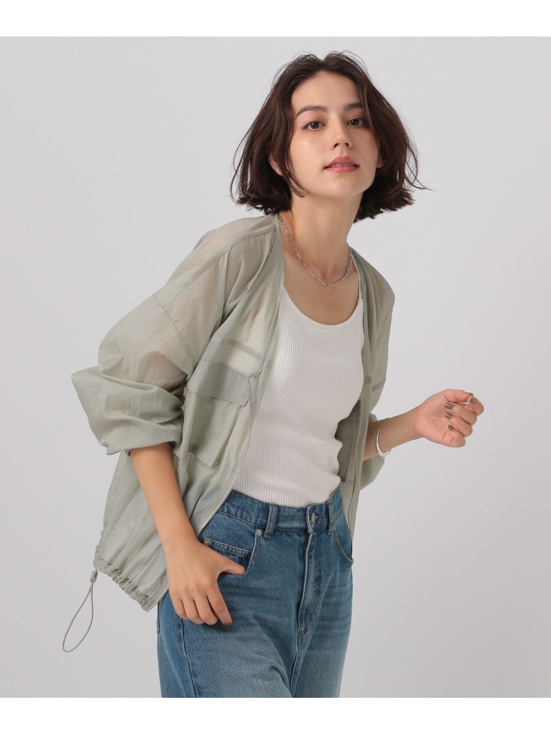 【楽天市場】【SALE／50%OFF】[涼やかな透け感&軽量]シアーVネックブルゾン BAYFLOW ベイフロー ジャケット・アウター ブルゾン・ジャンパー グレー ホワイト ブルー【RBA ...