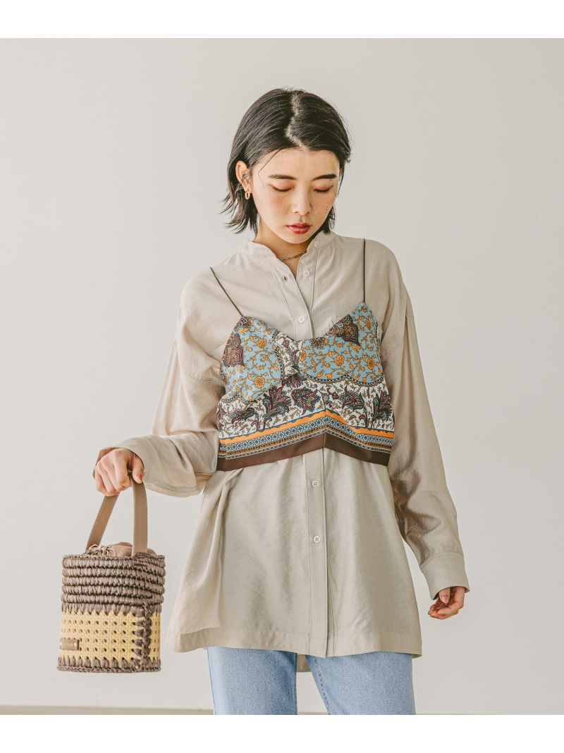 【楽天市場】[スタイリングのアクセントに]スカーフビスチェ BAYFLOW ベイフロー トップス ベスト・ジレ ネイビー レッド ブラウン【送料無料】[Rakuten Fashion]：BAYFLOW