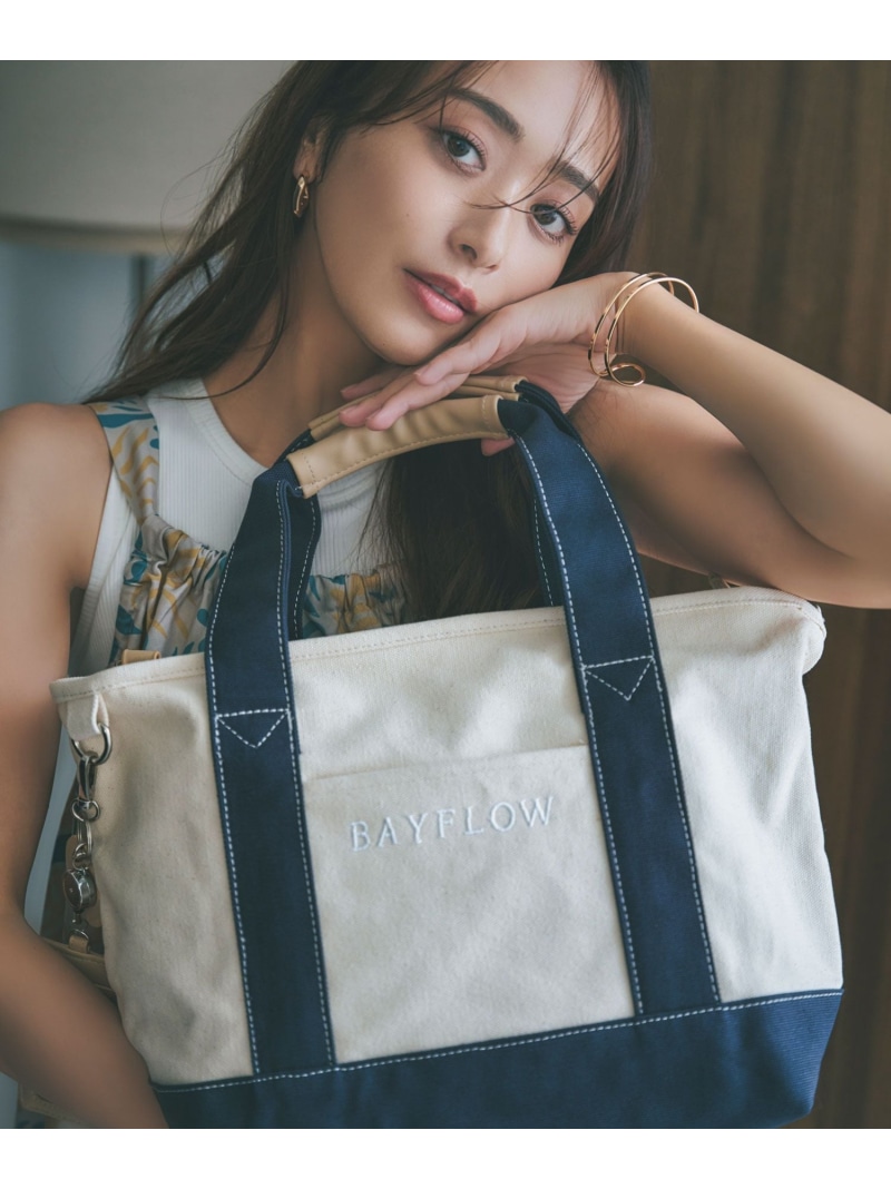 【楽天市場】≪予約≫【近藤千尋さんコラボ】パスケース付きロゴトート(AJUGA.x BAYFLOW) BAYFLOW ベイフロー バッグ トートバッグ ネイビー ピンク【先行予約】*【送料無料 ...