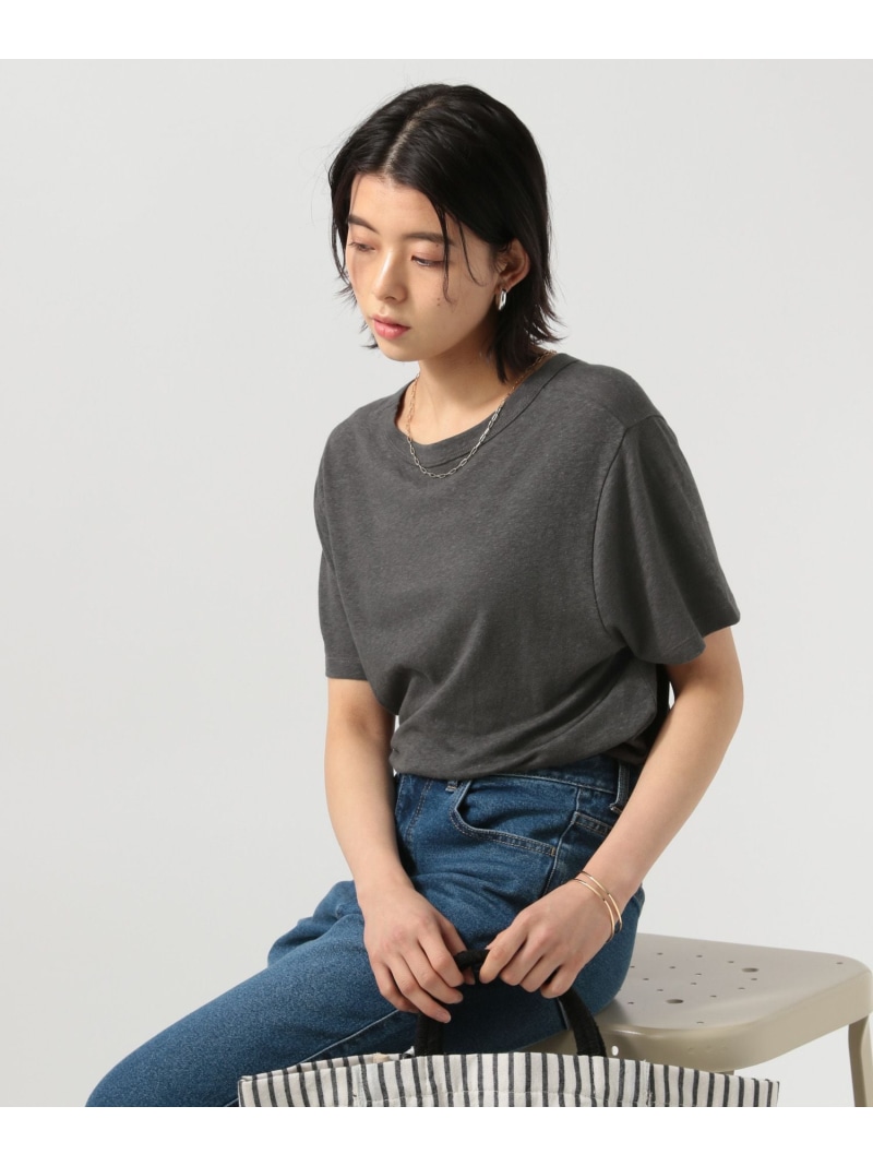 【楽天市場】【SALE／50%OFF】[ドライタッチで夏も快適]コットンヘンプ半袖Tシャツ BAYFLOW ベイフロー トップス カットソー・Tシャツ カーキグリーン グレー【RBA_E ...