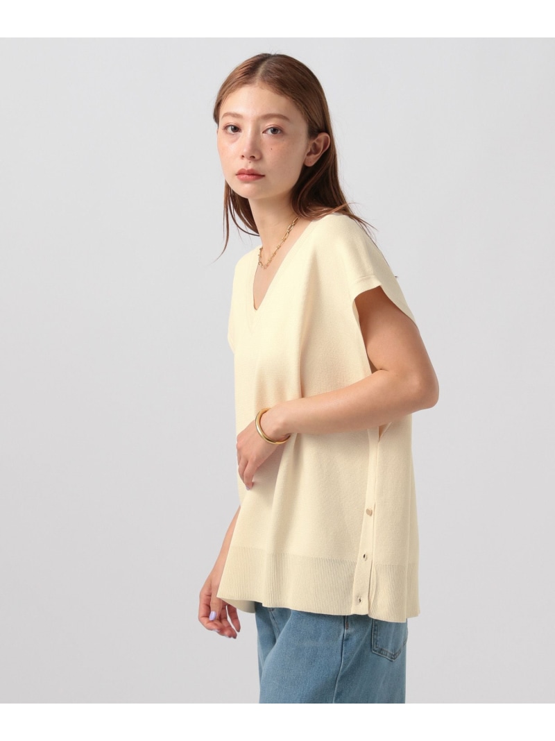 【楽天市場】【SALE／50%OFF】ハイゲージVニットベスト BAYFLOW ベイフロー トップス ニット ホワイト グレー イエロー【RBA_E】[Rakuten Fashion]：BAYFLOW