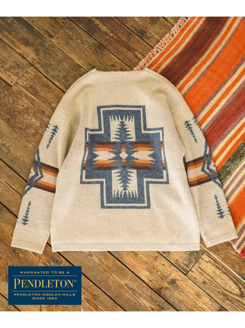 【楽天市場】【PENDLETON(ペンドルトン)】別注クルーネックニット PENDLETON ベイフロー トップス ニット ブラック グレー ベージュ【送料無料】[Rakuten ...