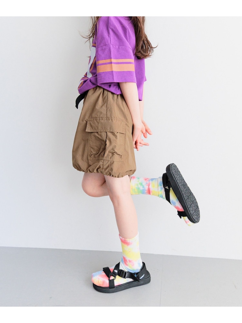 【楽天市場】[インナーパンツ付き]バルーンカーゴスカート(KIDS) BAYFLOW ベイフロー スカート ミニスカート ブラック カーキグリーン パープル[Rakuten Fashion ...