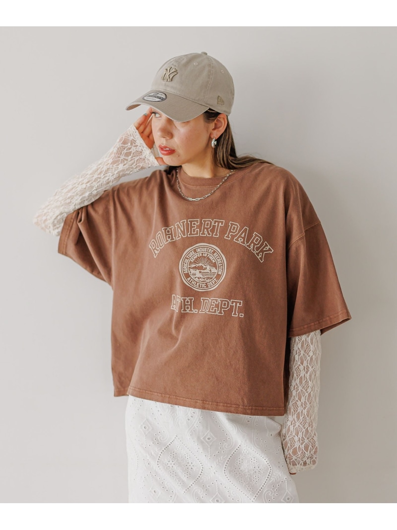 【楽天市場】[ヴィンテージな風合い]ピグメントプリントビッグT BAYFLOW ベイフロー トップス カットソー・Tシャツ ブラウン ホワイト グレー【送料無料】[Rakuten ...