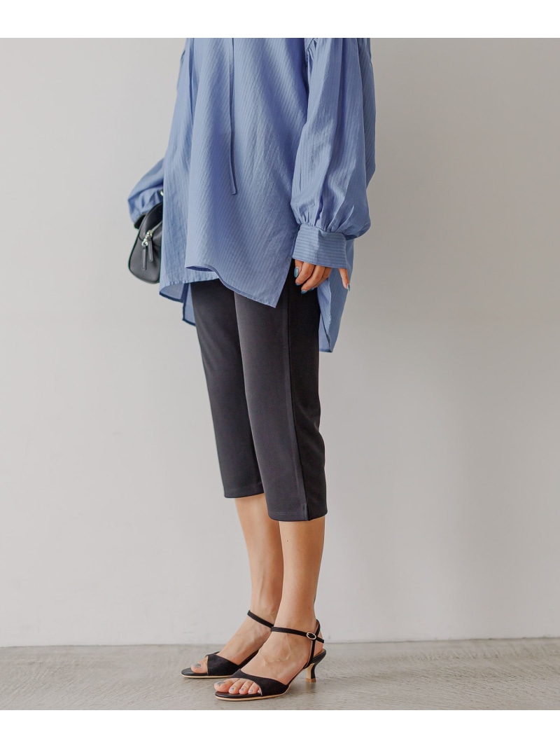 【楽天市場】[ストレッチ入り]カプリパンツ BAYFLOW ベイフロー パンツ その他のパンツ ブラック【送料無料】[Rakuten Fashion]：BAYFLOW