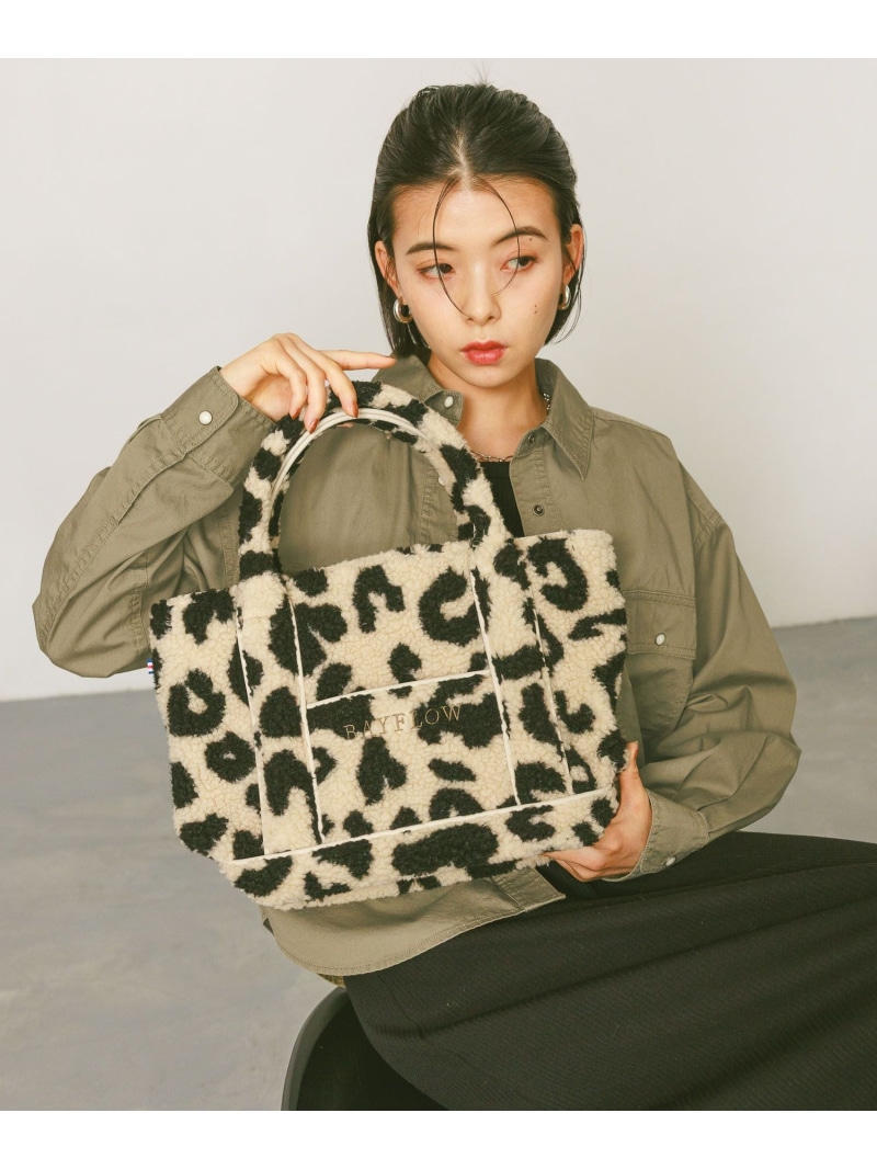 【楽天市場】≪予約≫[500mlのペットボトルも入る]レオパードボアロゴトートM BAYFLOW ベイフロー バッグ トートバッグ ブラウン ベージュ【送料無料】[Rakuten ...