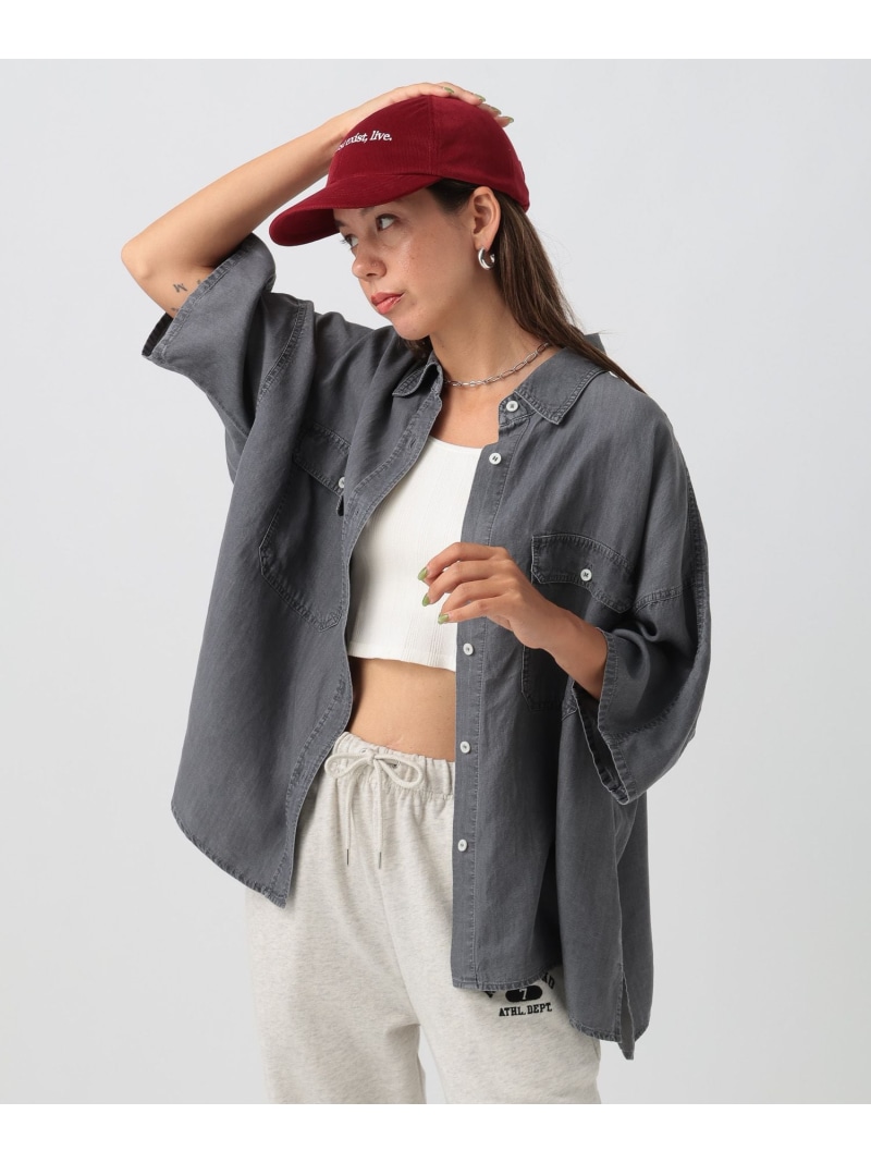 【楽天市場】ライトデニムシャツ BAYFLOW ベイフロー トップス シャツ・ブラウス グレー【送料無料】[Rakuten Fashion]：BAYFLOW