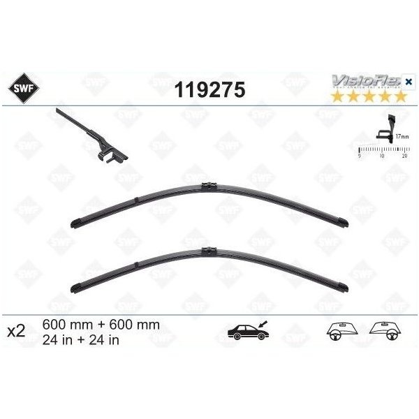 【楽天市場】ベンツ Cクラス W204 エアロワイパーブレードセット 右ハンドル用 2048202200 SWF製：ベイサイドパーツ