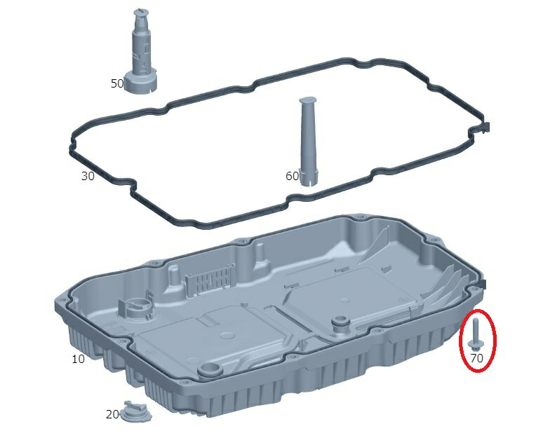 【楽天市場】ベンツ 純正 オートマ オイルパンボルト 10本セット 0029909503 725.0 9G-Tronic 9Gトロニック：ベイ ...