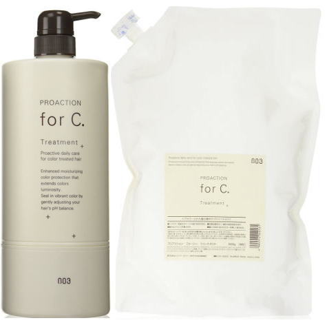 【楽天市場】☆【送料無料】 ナンバースリー 003 ／ forC. ／ プロアクション フォーシー トリートメント 1000g ポンプ ＆ 3000g詰替 セット：B.B ／ BEAUTY ...