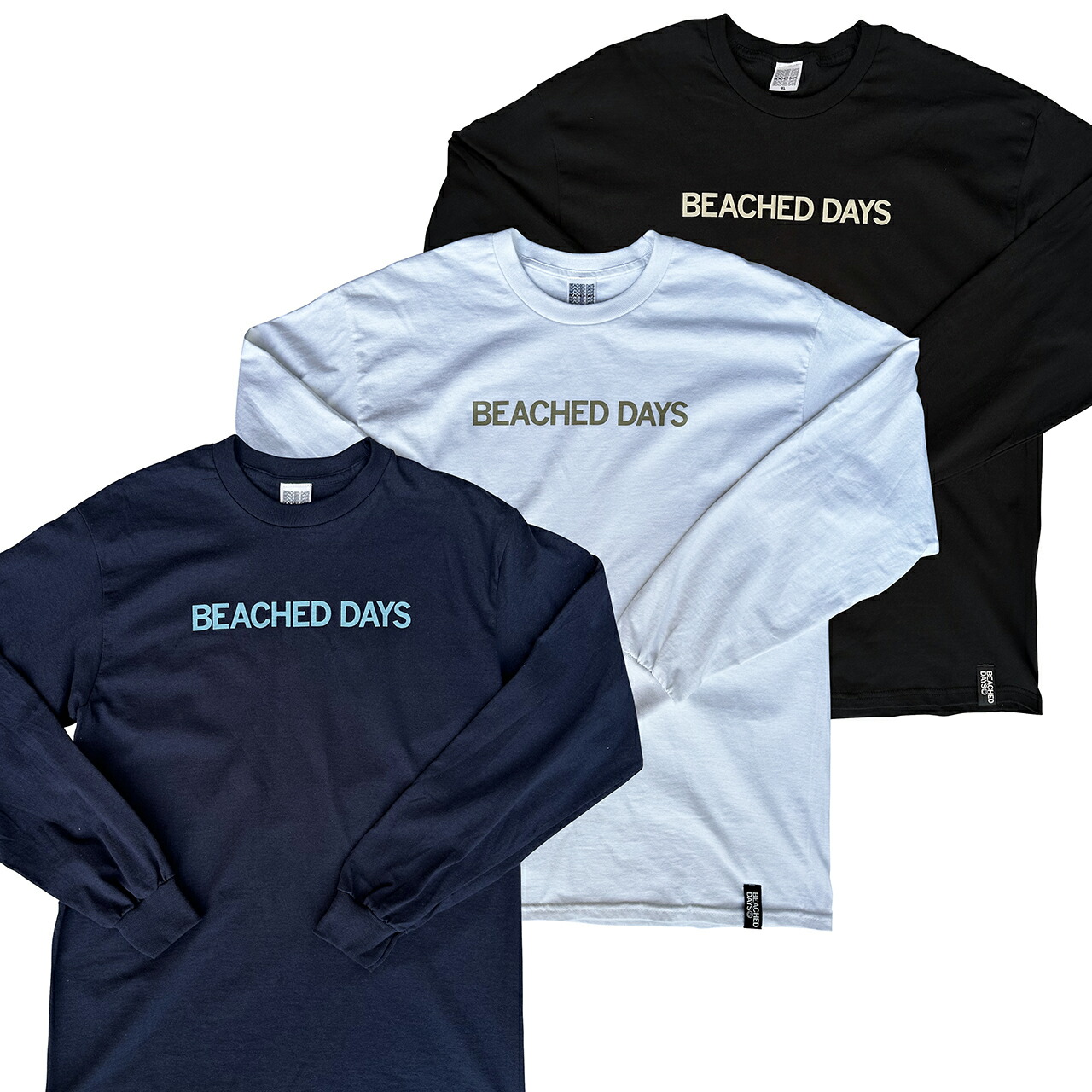 【楽天市場】ロゴ ロングスリーブ Tee ビーチドデイズ 公式 BEACHED DAYS Logo L/S Tee 6オンス ロンTee 長袖Tシャツ：BEACHED DAYS STORE 楽天市場店