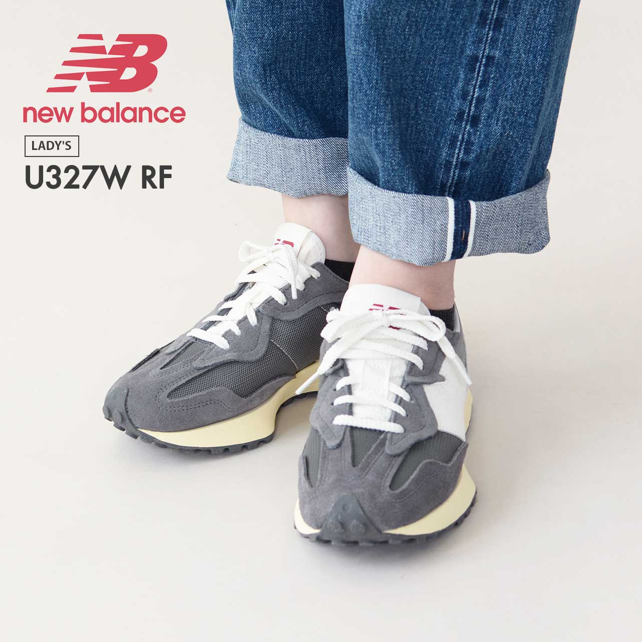 【楽天市場】New Balance [ニューバランス] U327W RF [U327WRF] スニーカー・クラシック・厚底スニーカー・デカロゴ ...