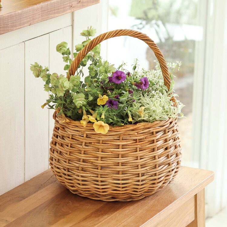 【楽天市場】THE AROROG アラログ グリーンバスケット ラウンド 92210028：DIYインテリア rooming ルーミング