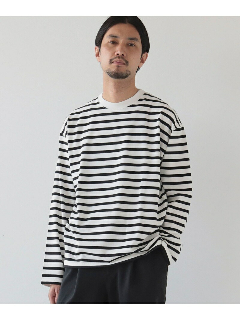 【楽天市場】【SALE／40%OFF】BEAMS LIGHTS / ギザコットン スプレンダーツイスト ボーダー ロングTシャツ BEAMS ...