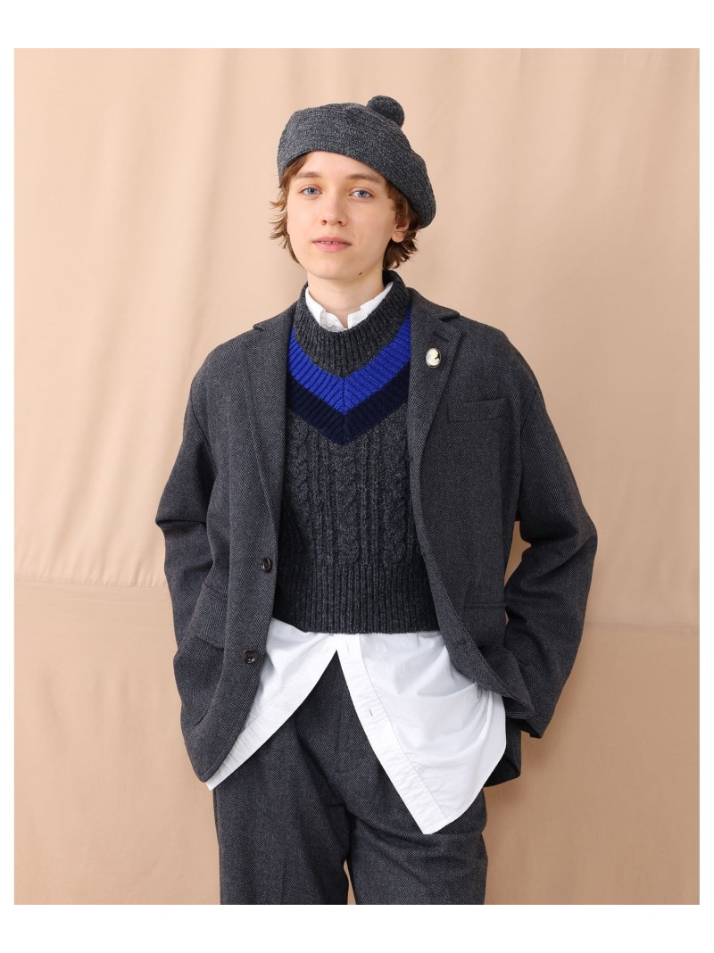 【楽天市場】【SALE／40%OFF】【セットアップ対応】BEAMS BOY / ヘリンボーン ツイル ビッグ ジャケット BEAMS BOY ...