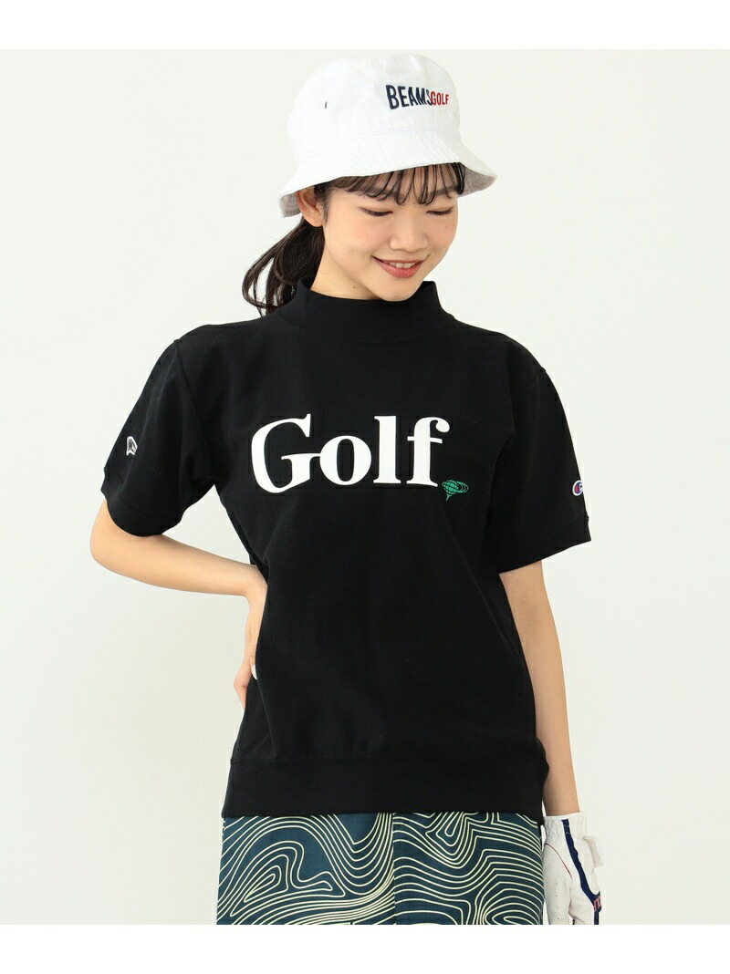 【楽天市場】＜WOMEN＞CHAMPION * BEAMS GOLF / 別注 リバースウィーブ モックネックシャツ BEAMS GOLF ...