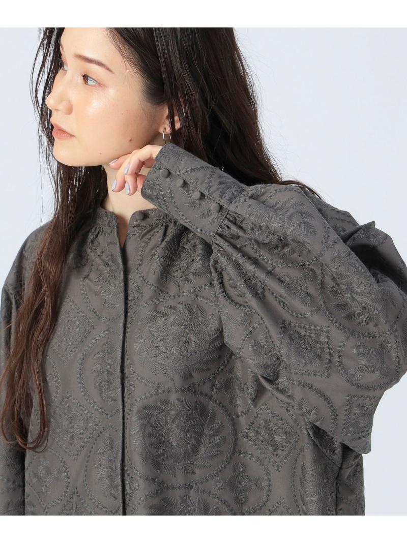 【楽天市場】BEAMS HEART / 総刺繍 オーバー シャツワンピース BEAMS HEART WOMEN ビームス ハート ワンピース ...