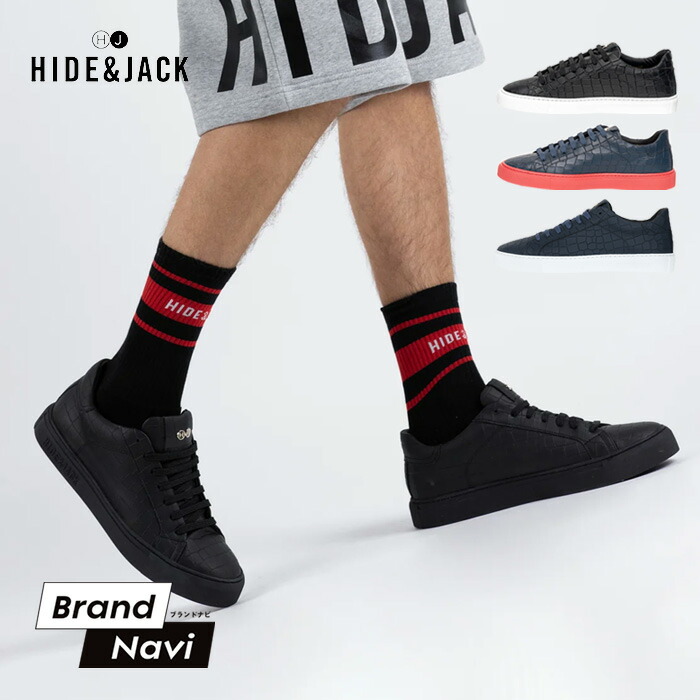 【楽天市場】ハイドアンドジャック メンズ スニーカー エッセンス 並行輸入 シューズ イタリア製 クロコダイル ヌバックレザー キレカジ ブラック ローズ HIDE&JACK essence ...