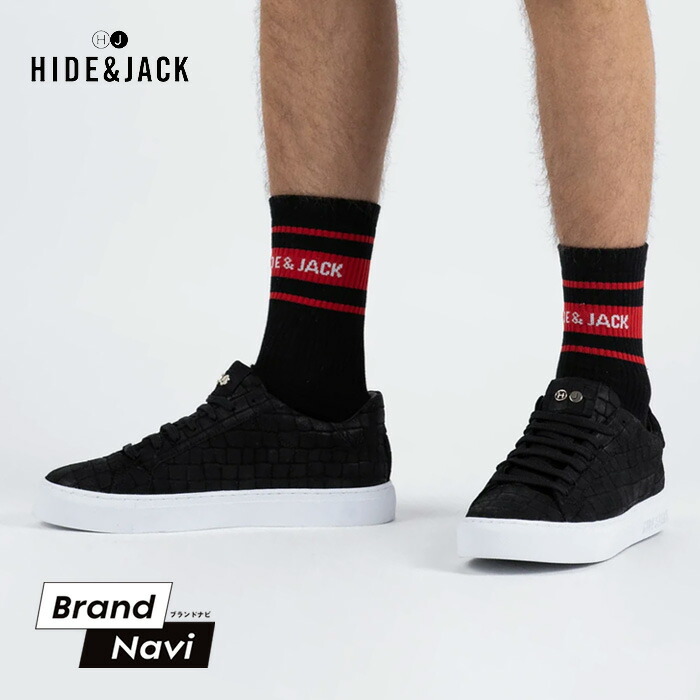 【楽天市場】【在庫限り】 ハイドアンドジャック エッセンス メンズ スニーカー スエード HIDE&JACK essence 並行輸入 イタリア シューズ ワニ クロコダイル ブラック ...