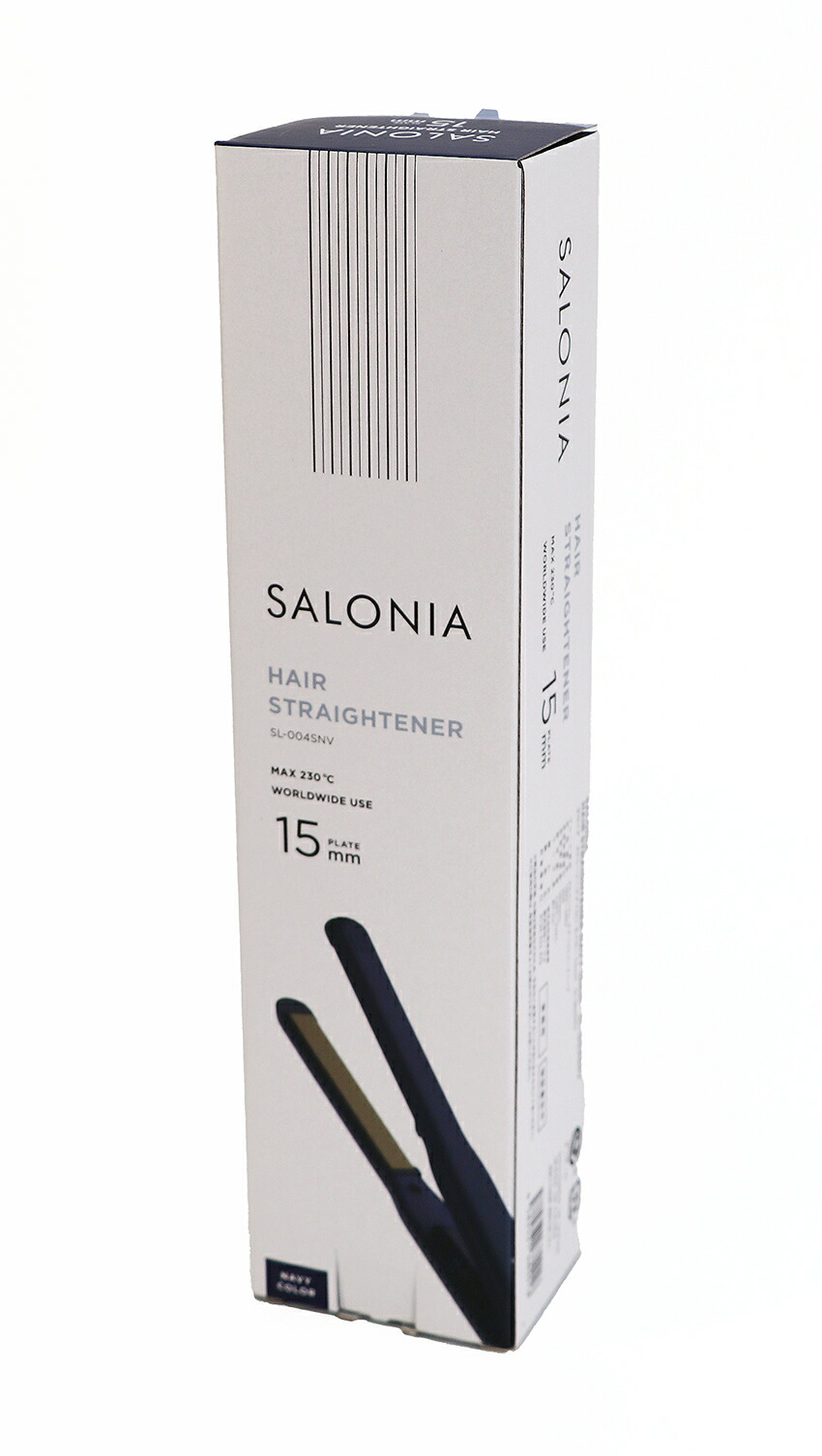 【楽天市場】【保証付】【国内正規品】SALONIA サロニア ストレート ヘアアイロン 15mm ネイビー SL-004SNV【年中無休 全国 ...